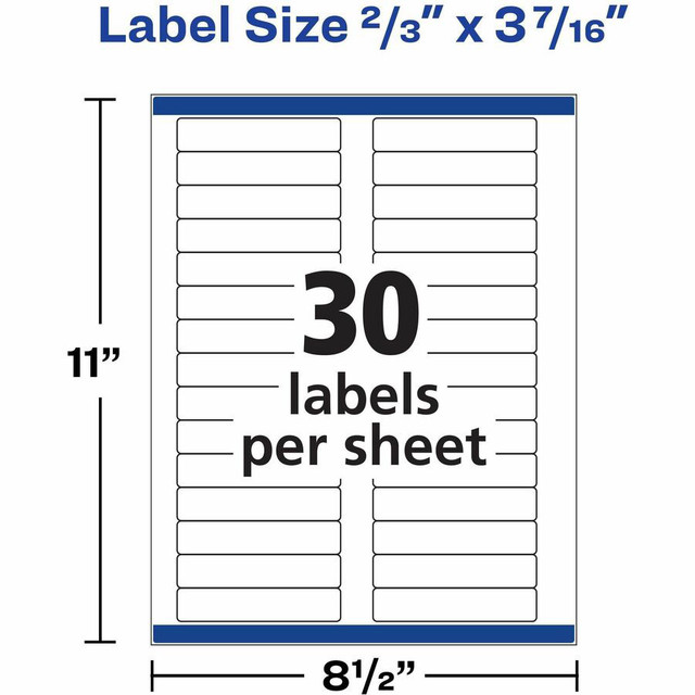 Avery 8593 White File Folder Labels for 1/3 Cut Folders, Pack of 150 Labels | Nordisco.com