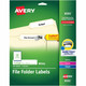 Avery 8593 White File Folder Labels for 1/3 Cut Folders, Pack of 150 ...