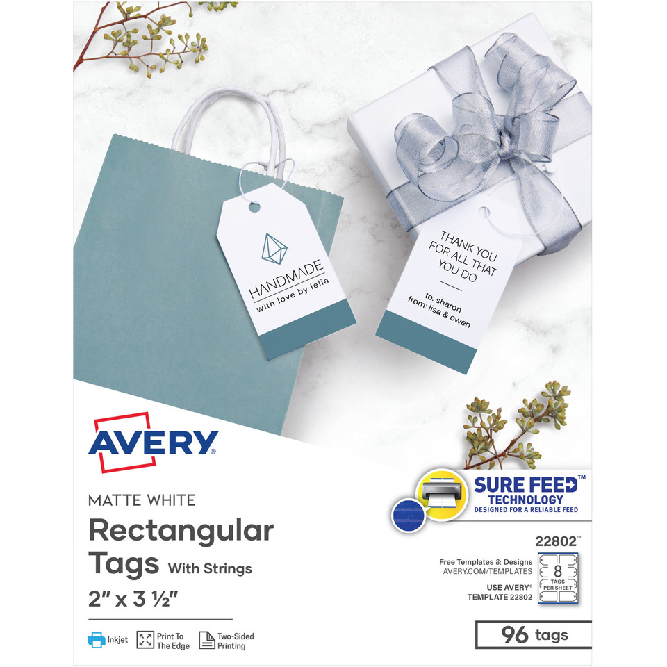 Avery 16154 Blank Printable Perforated Raffle Tickets - Tear-Away Stubs ...