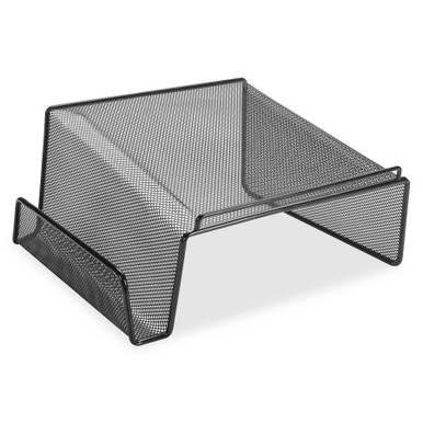Lorell 84155 Black Mesh/Wire Angled Height Mesh Phone Stand | Nordisco.com