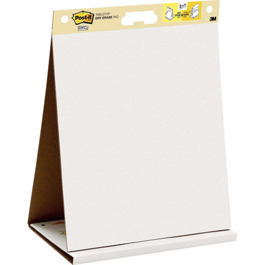 Post-it 563DE Super Sticky Tabletop Easel Pad with Dry Erase Surface ...