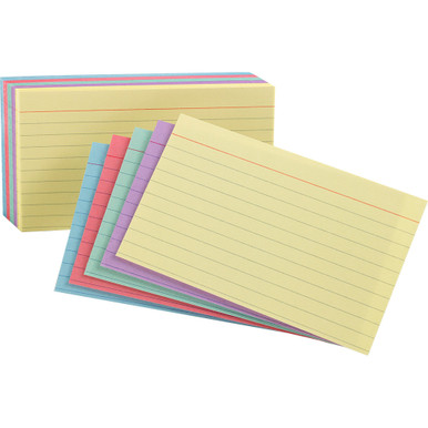 Oxford 35810 Ruled Rainbow Pack Index Cards | Nordisco.com