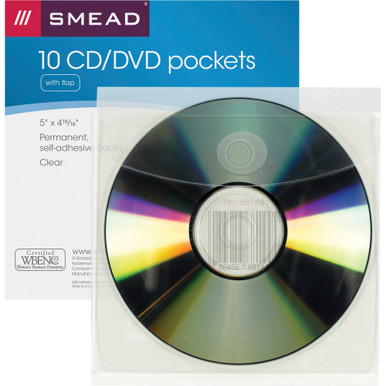 Smead 68144 Self-Adhesive CD/DVD Pockets | Nordisco.com