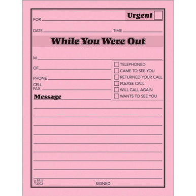 TOPS 3002P While You Were Out Message Pads | Nordisco.com