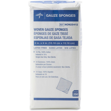 Medline NON25412 Nonsterile Woven Gauze Sponges | Nordisco.com