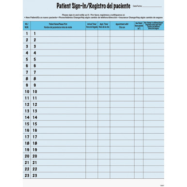 Tabbies 14541 Patient Sign-in Label Forms | Nordisco.com
