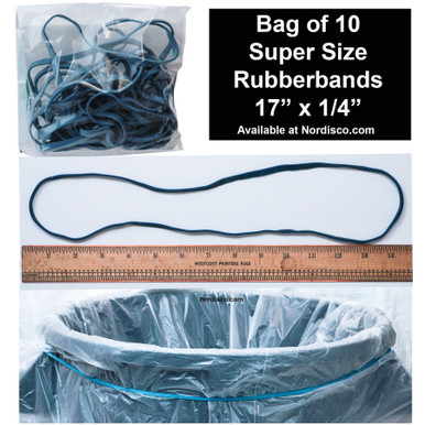 Long Rubber Bands, 17" x 1/4", Blue, Pack of 10 | Nordisco.com