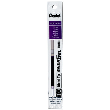 Pentel LR10-V EnerGel Refill, 1.0 mm Bold Point, Violet Liquid Gel Ink ...