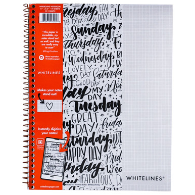 Whitelines 5x5 Graph Notebook 17001, 11 x 8.5", 70 Sheets, Wirebound | Nordisco.com