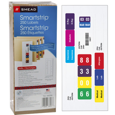 Smead 66006 SmartStrip Labeling System Refill, Pack of 250 Labels ...