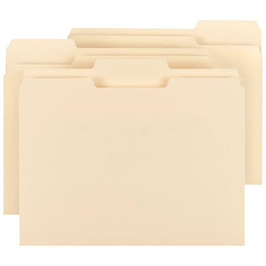 Value 10346 Manila File Folders, 1/3 Cut, Letter Size, 1-Ply Tab, Box ...