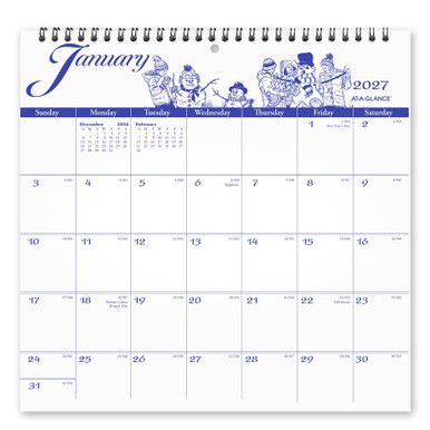 At-A-Glance 2027 G1000-17 Illustrated Monthly Wall Calendar