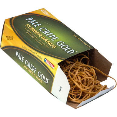 Alliance Pale Crepe Gold Rubber Bands, Size 117B 21405, 7 x 1/8", 1 Lb ...