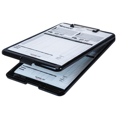 Business Source 37513 Clipboard With Storage, Black Plastic, 13-3/8 x 9 ...