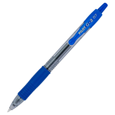 Pilot G2 07 31021 Blue Gel Ink Rollerball Pen, 0.7mm Fine