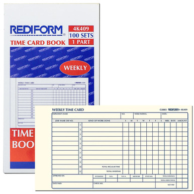 Rediform 4K409 Time Card Book | Nordisco.com