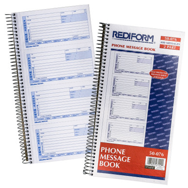 Rediform 50-076 Phone Message Book, 2-Part, 400 Messages | Nordisco.com