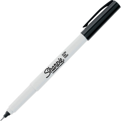 Sharpie 37001 Permanent Marker, Black Ink, Ultra Fine Point | Nordisco.com