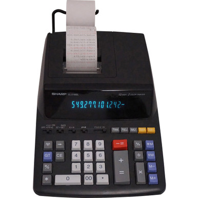 Sharp Calculators EL2196BL EL-2196BL 12-Digit Printing Calculator ...