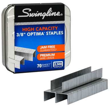 Swingline 35550 High Capacity 3/8" Optima Staples, Box of 2500 ...