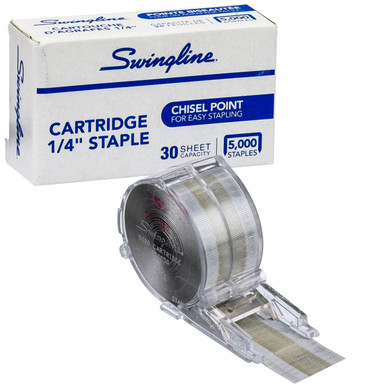 Swingline 50050 Cartridge 1/4" Staples, 5000 Per Cartridge | Nordisco.com