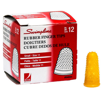 Swingline 54031 Rubber Finger Tips, Size 11 Small, Box of 12 | Nordisco.com