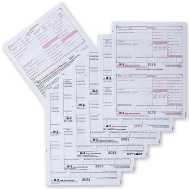 2025 Adams 22991 W2 Forms, 6-Part with W3 Transmittal