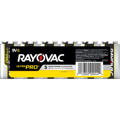 Rayovac AL9V6 Ultra Pro Alkaline 9 Volt Batteries | Nordisco.com