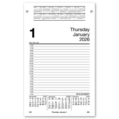 2026 At-A-Glance E458-50 Daily Calendar Refill 5 x 8" | Nordisco.com