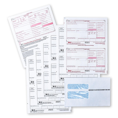 2025 Adams 22904KIT W2 Forms 6-Part with W3 Transmittal