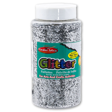 Creative Arts Glitter 41145 by Charles Leonard, Silver Color, 16 oz ...