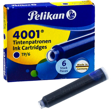 Pelikan Mini 4001 TP/6 301176 Ink Cartridges, Royal Blue