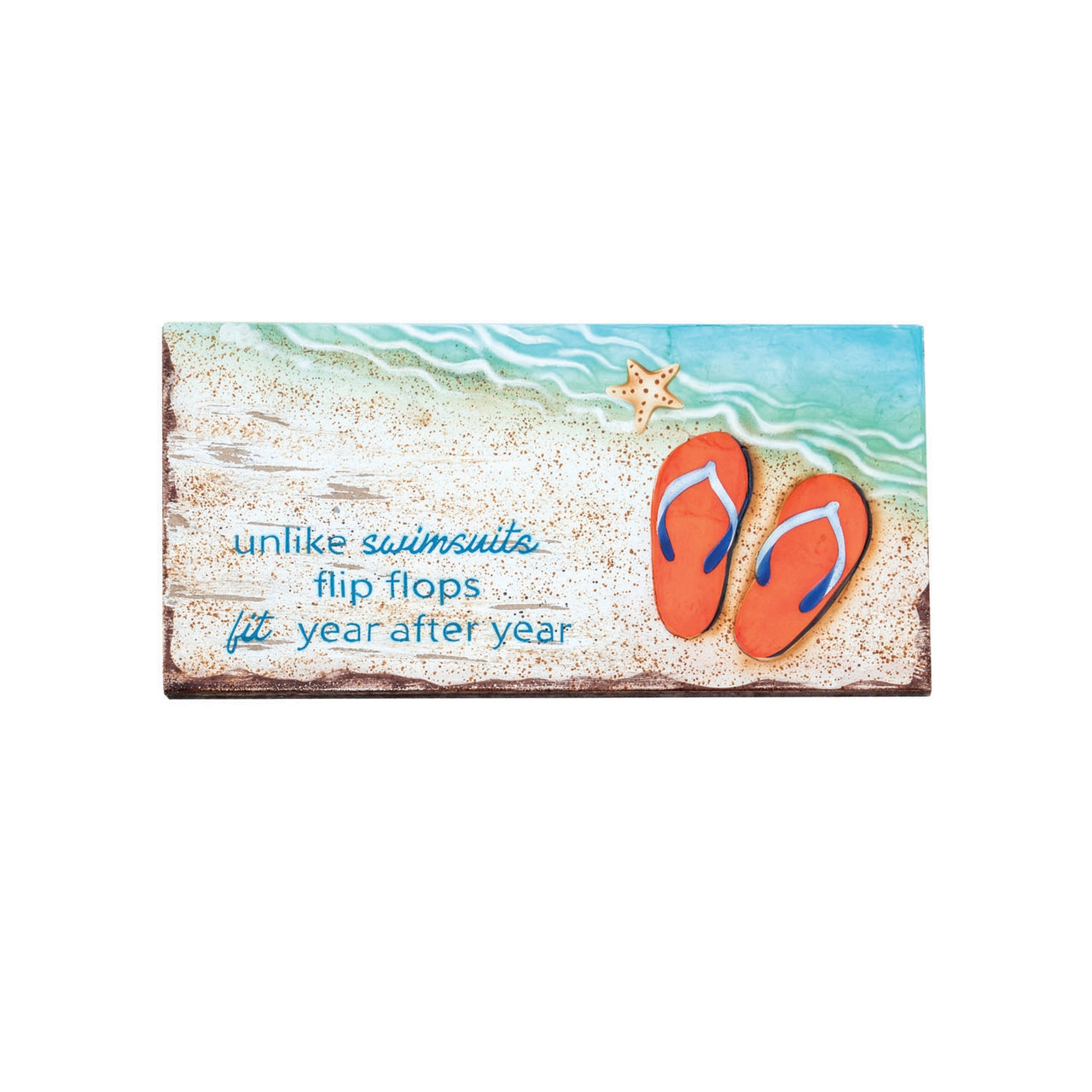 Seaside Flip Flop Hanging Sign - Beach House Gift Boutique