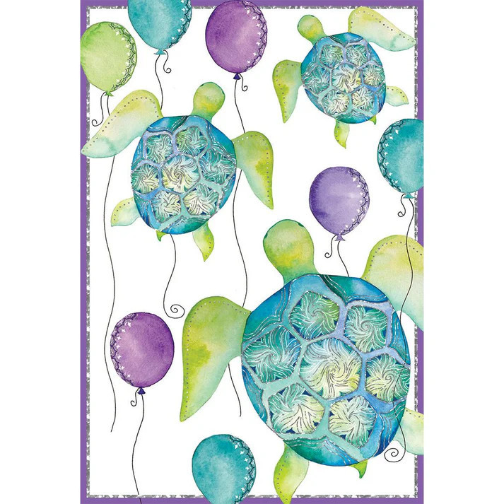 Pictura Turtles With Balloons Birthday Card - Beach House Gift Boutique