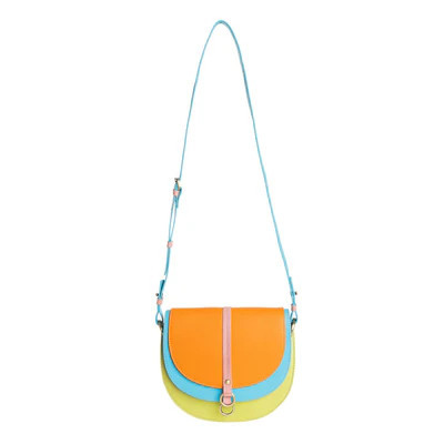 Myra Color Point Half Moon Leather Shoulder Bag - Beach House Gift Boutique
