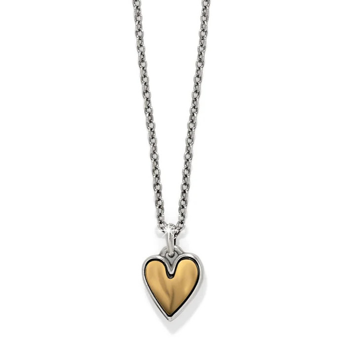 Brighton Cascade Mini Heart Reversible Gold Silver Necklace - Beach ...
