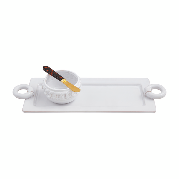 Mud Pie Loop Handle Tray and Dip Dish Set - Beach House Gift Boutique