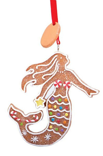 Cape Shore Gingerbread Mermaid Cookie Christmas Tree Ornament - Beach ...