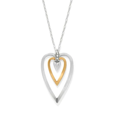 Brighton Love Message B Calm Gold Silver Triple Heart Necklace - Beach ...