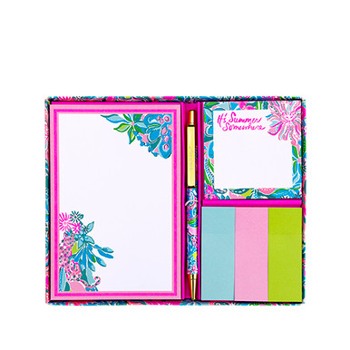 Lilly Pulitzer Notes and Pen Set - Beach House Gift Boutique