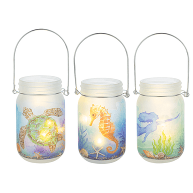 Ganz Under The Sea Mason Jar Lantern Light - Beach House Gift Boutique