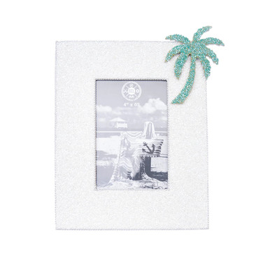 Beachcombers White Sequin Beaded Palm Tree Photo Frame - Beach House ...