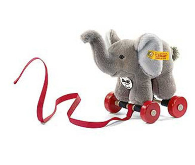 Steiff Trampili Stuffed Elephant Pull Toy On Wheels - Beach House Gift ...