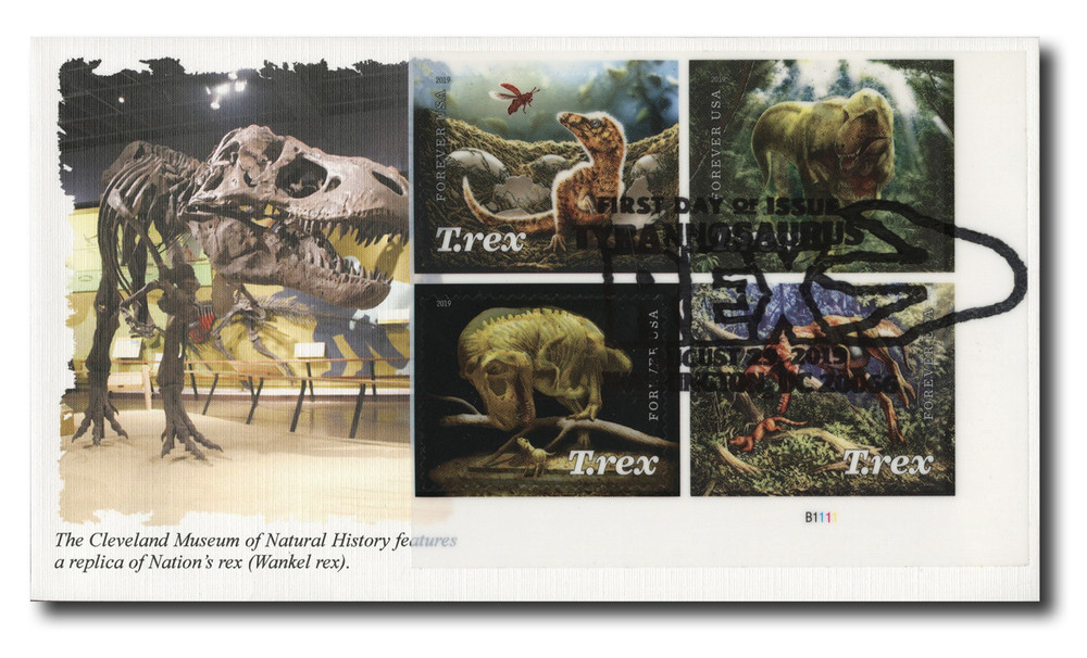 Tyrannosaurus Rex (T-Rex) Dinosaur Forever Postage Stamps - Pane Of 16 ...