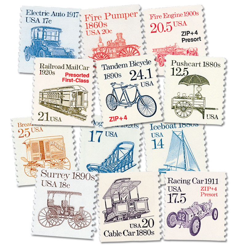 1897 - 1983 1c Transportation Series: 1880s Omnibus - Mystic Stamp Company