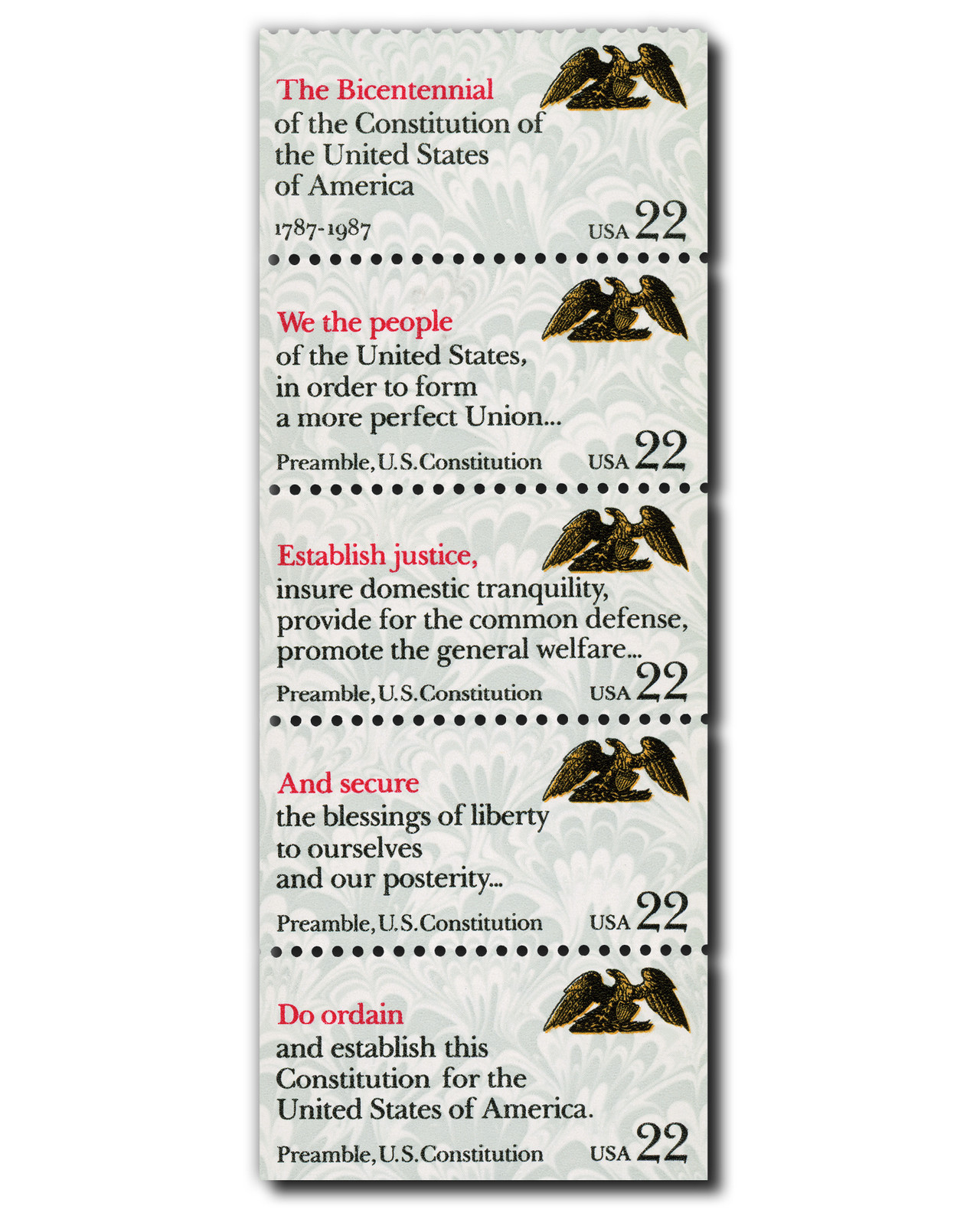 2355-59 - 1987 22c Drafting the Constitution - Mystic Stamp Company