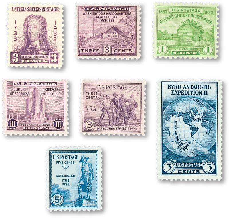 YS1930-39 - 1930s Commemoratives, 51 stamps - Mystic Stamp Company