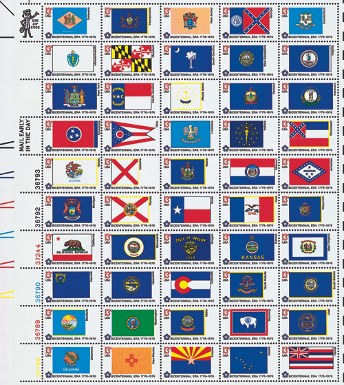 1633-82 - 1976 13c Bicentennial State Flags - Mystic Stamp Company