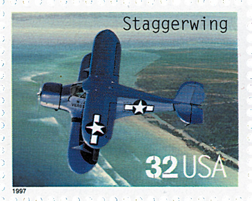 3142a - 1997 32c Classic American Aircraft: Mustang - Mystic Stamp Company