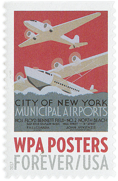 5180-89 - 2017 First-Class Forever Stamp - WPA Posters - Mystic Stamp ...